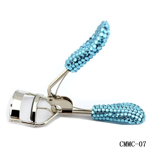 Glamour Sky Blue Crystal Rhinestone Eyelash curler-Beauty Tools